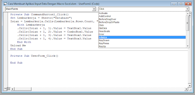 Cara Membuat Aplikasi Input Data Dengan Macro Excel