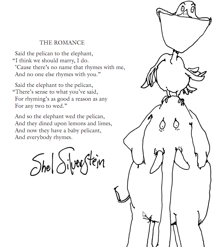FIRST YEAR: Shel Silverstein Poetry