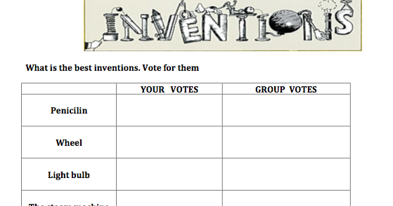 OUR ENGLISH CLASS: Inventions