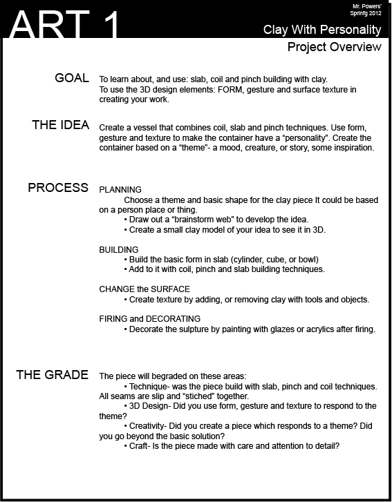 THE OTHER ART ONE: Clay With Personality!