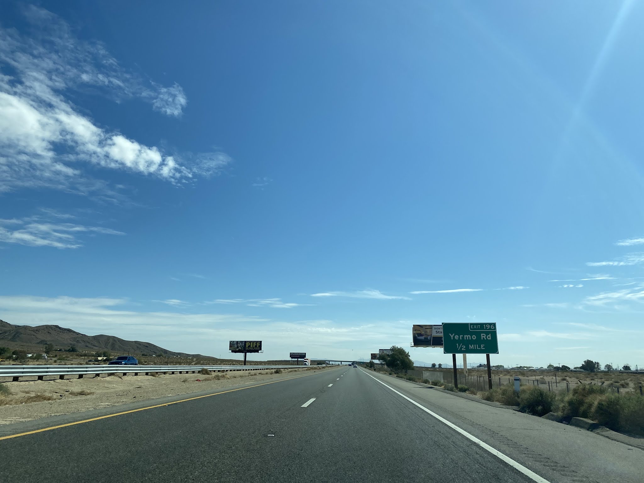 Interstate 15; the Mojave Freeway from Barstow to the Nevada State Line