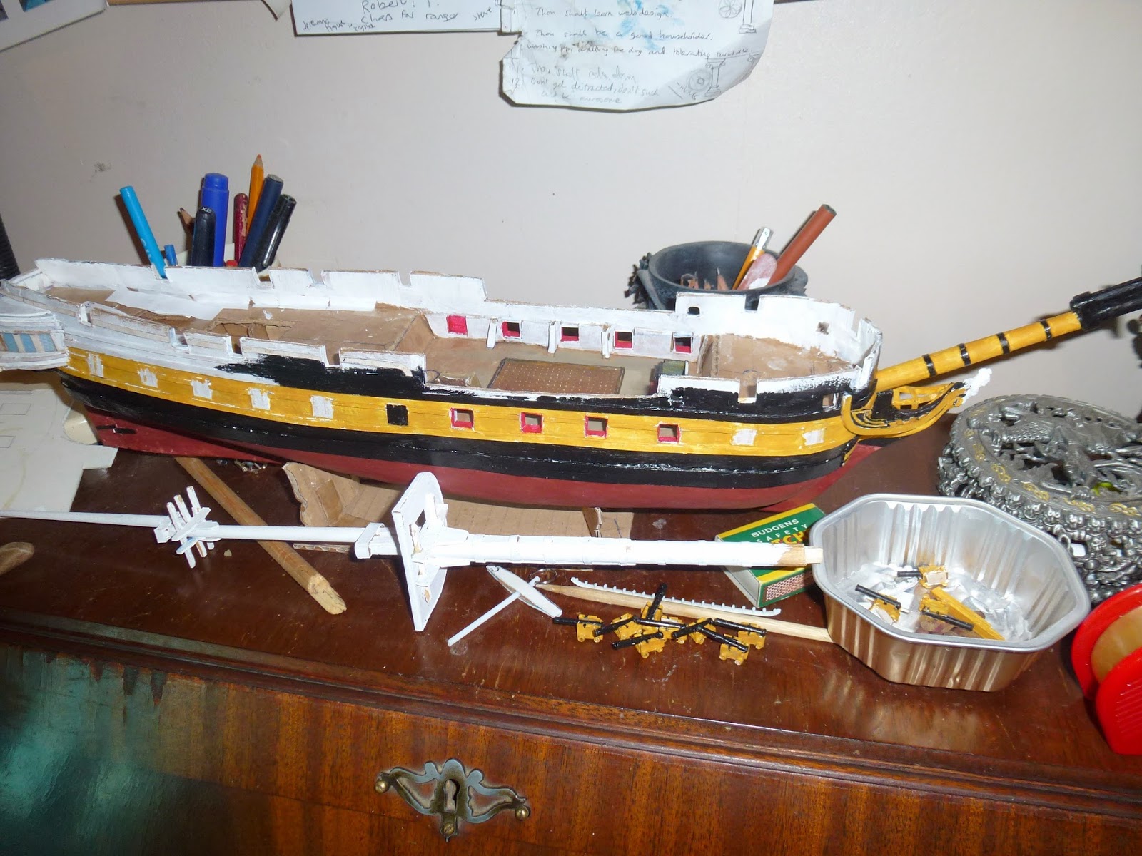 The Art Blog of Gordon Napier: How to Make a Model frigate (Napoleonic ...