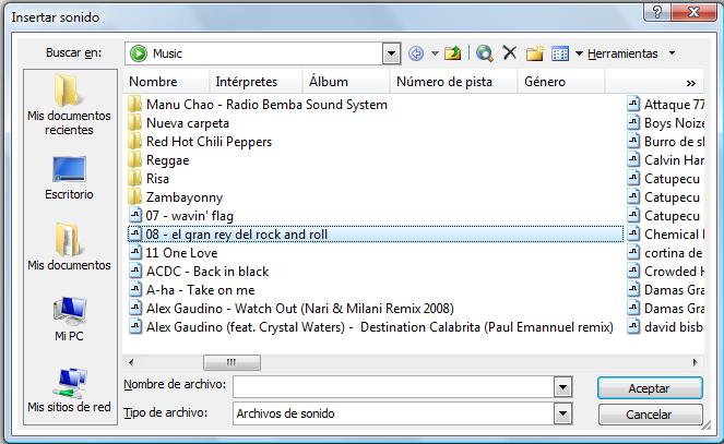 Profe: INSERTAR UN ARCHIVO DE SONIDO EN POWERPOINT