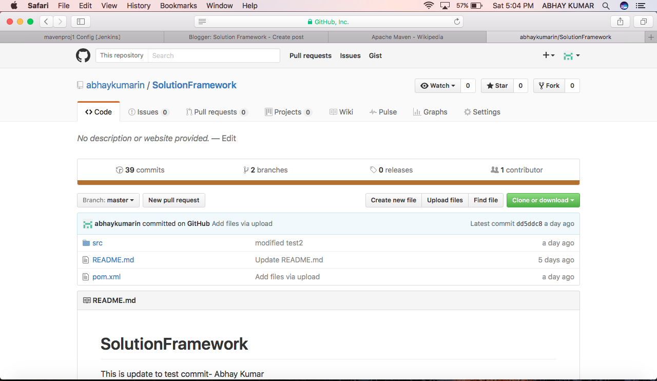 Solution Framework: DevOps - Continuous Integration : SCM (Git, Github ...