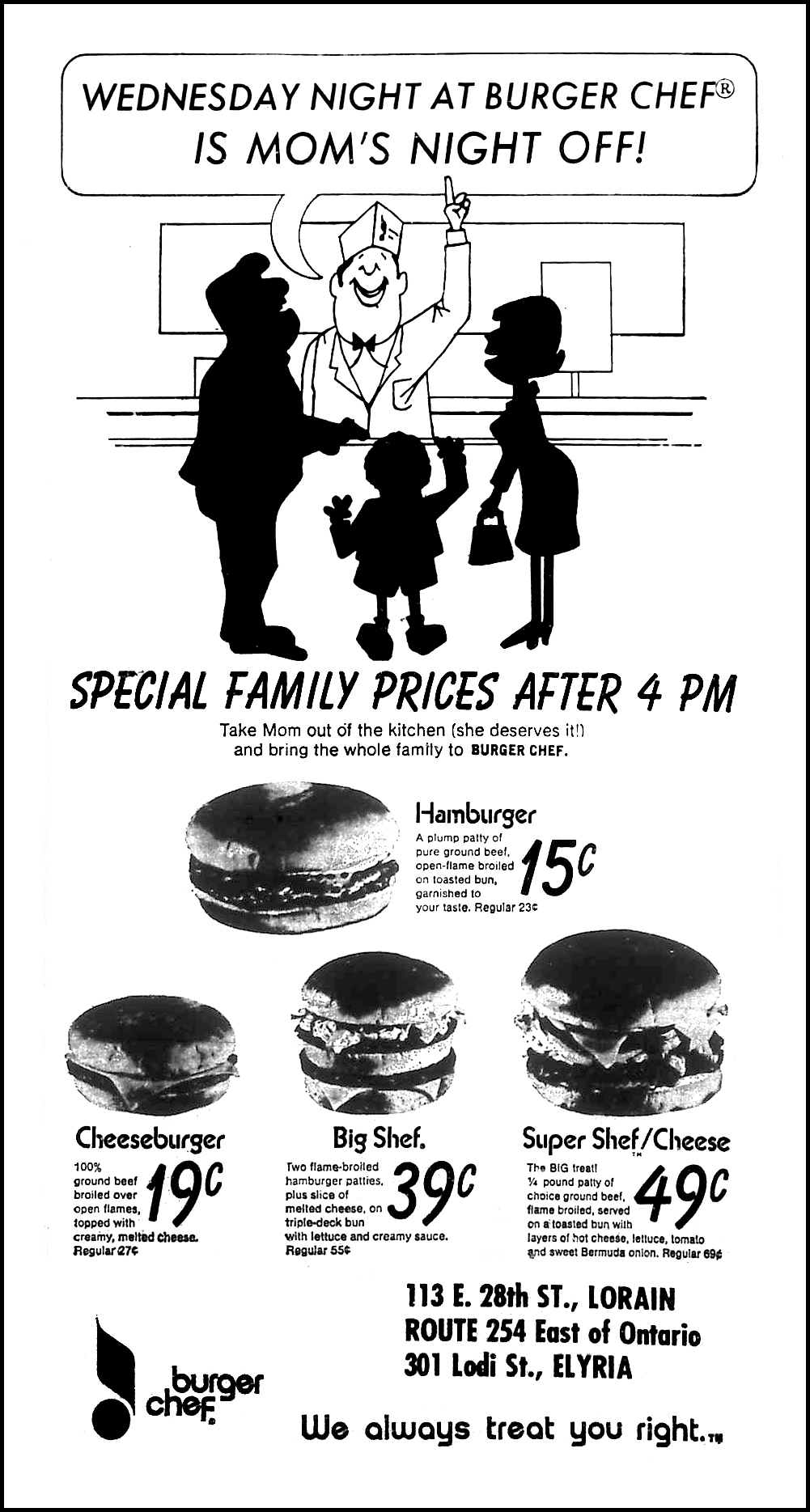 Brady's Bunch of Lorain County Nostalgia: Burger Chef Ad – October 5, 1971