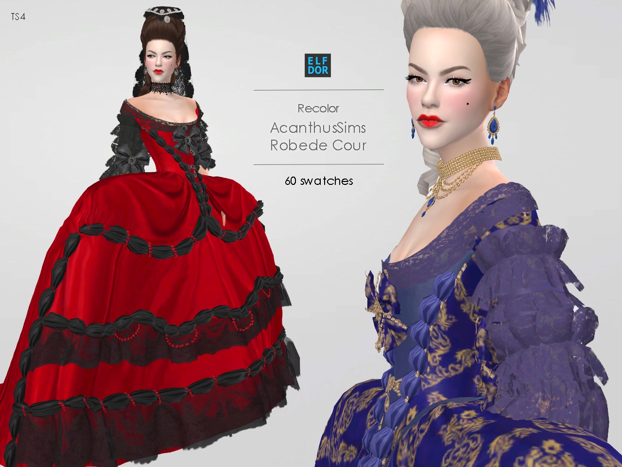 AcanthusSims Robe de Cour RC - ELFDOR