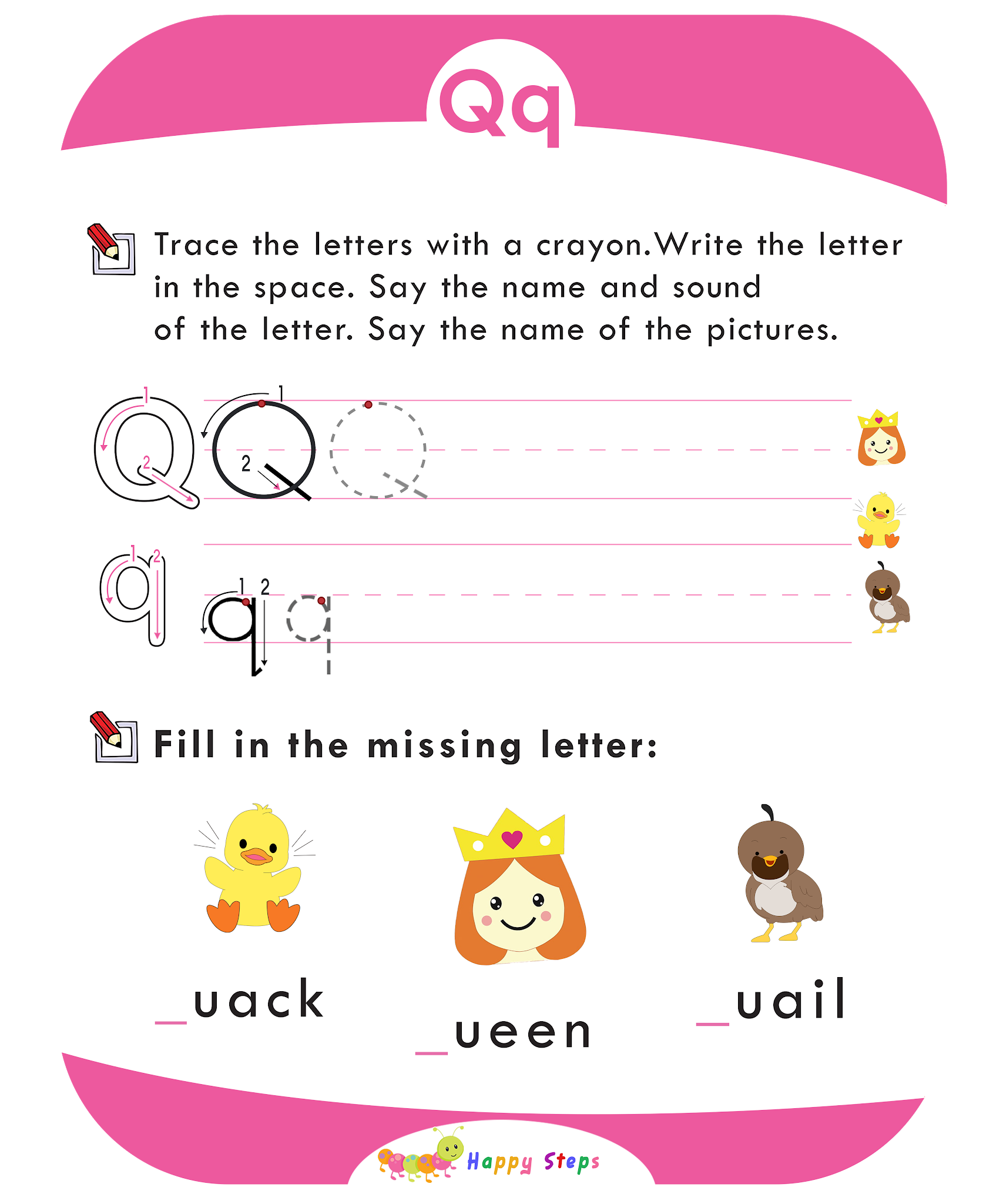 Activity Worksheet -2 Letter -Q-