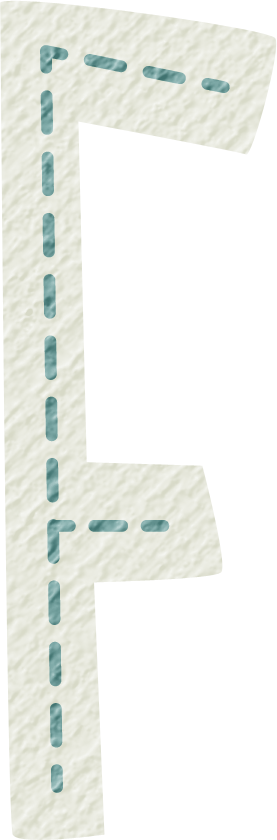 Abecedario Blanco con Puntadas Azules. - Oh my Alfabetos!