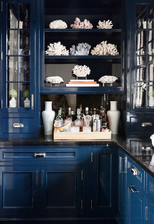 Navy Walls + Navy Built-ins + Progress in the Den | Julia Ryan ...