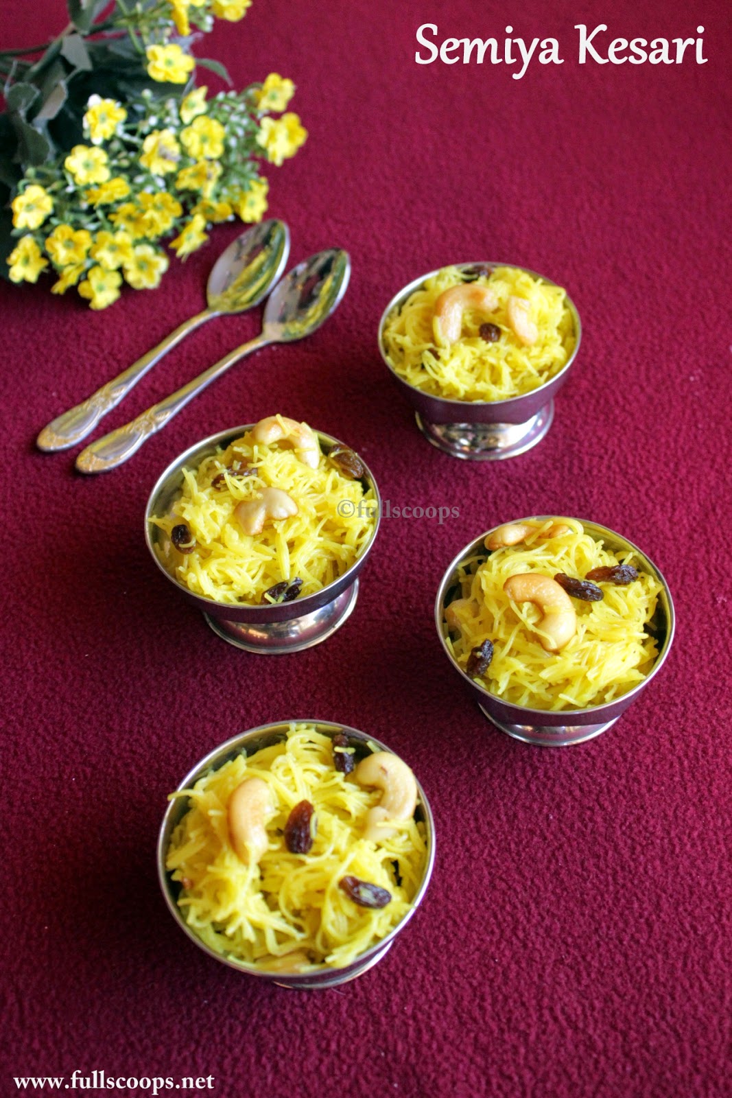 Semiya Kesari | Vermicelli Kesari ~ Full Scoops - A food blog with easy ...