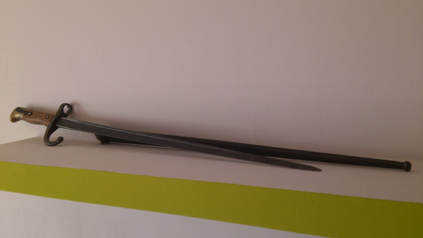 Rastro: Bayoneta francesa 1874 de rifle de Gras de modelo 1877