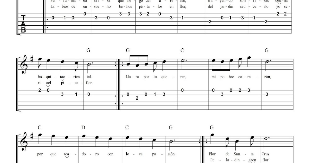 CEMCRUZ: FLOR DE SANTA CRUZ + PARTITURA + TAB