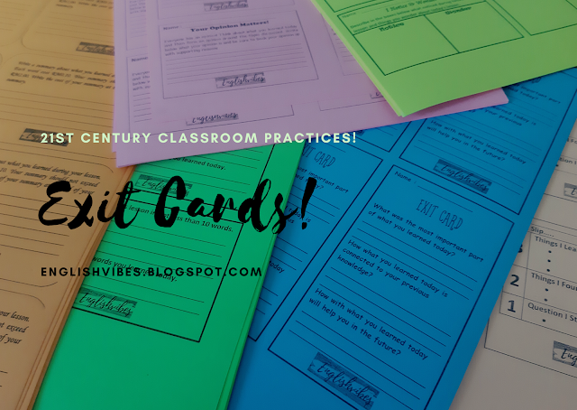 ENGLISH VIBES: Ready to Print Exit Cards!!
