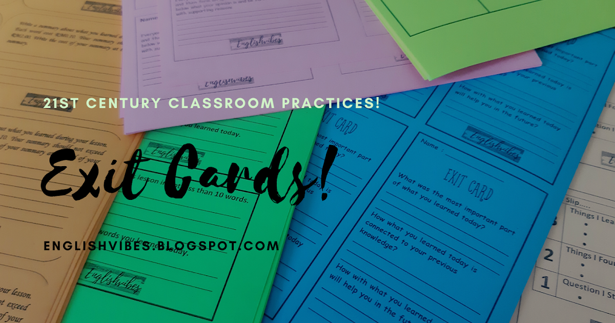 ENGLISH VIBES: Ready to Print Exit Cards!!