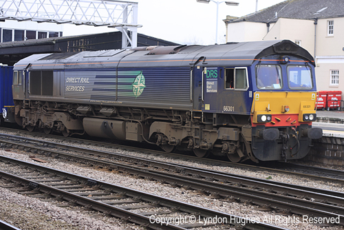Action Rail UK: 66301 DRS Livery Class 66/3 at Gloucester 9th April 2013
