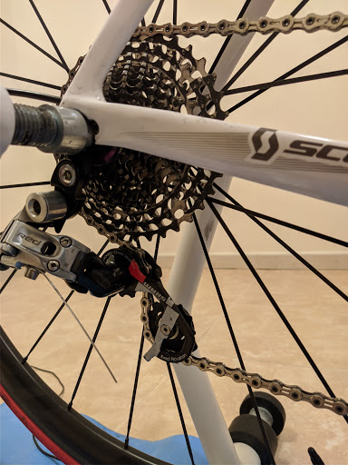 SRAM Red 10 speed derailleur with 11 speed shifters