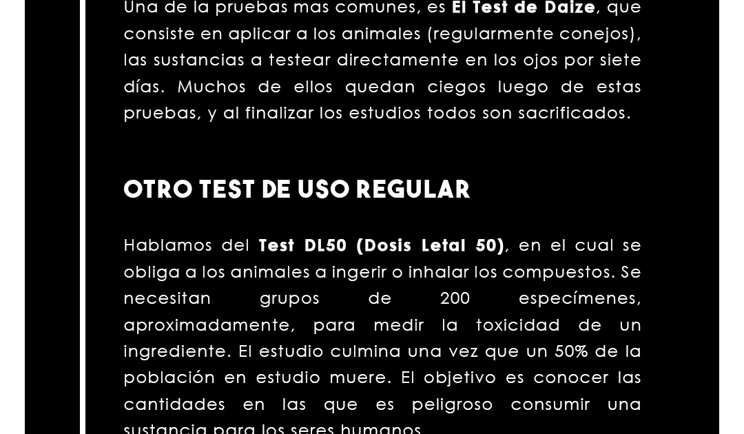 ¿QUÉ ES EL TESTEO EN ANIMALES?