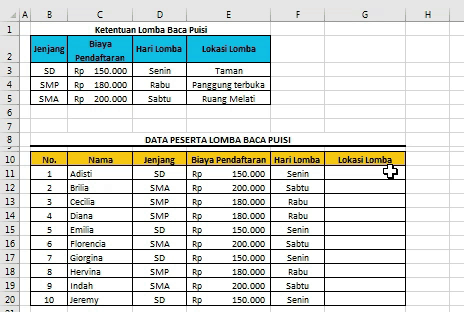 Menerapkan Fungsi VLOOKUP dan HLOOKUP - Kelasmega