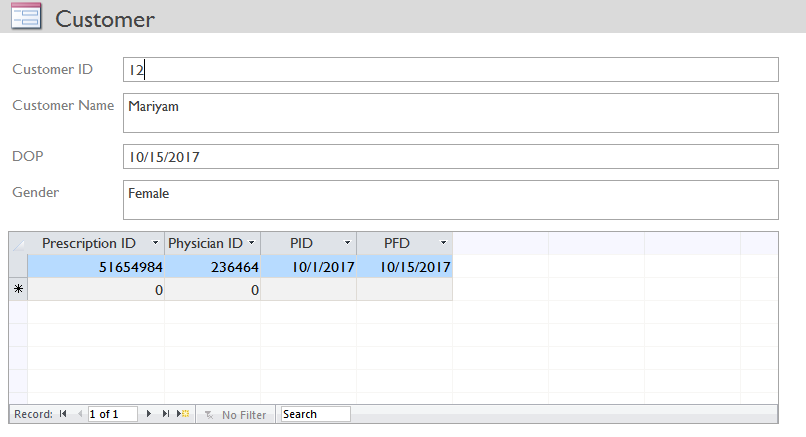 Data Base Project on Pharmacy Management System