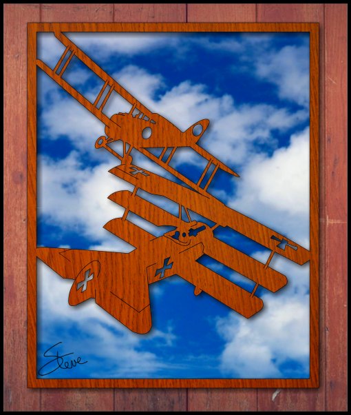 Scrollsaw Workshop: Three Layer War Planes Scroll Saw Pattern.