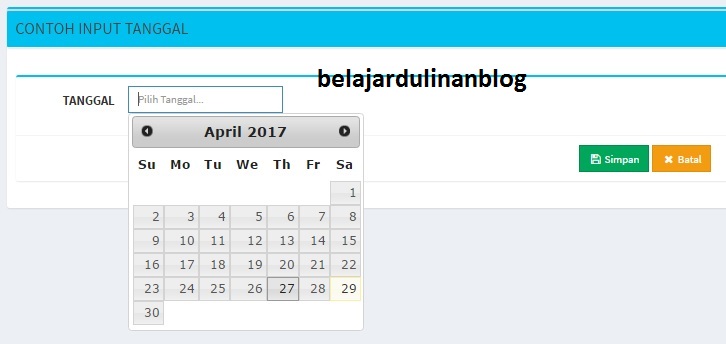 Contoh Membuat Input Tanggal Dengan Mudah Menggunakan Php Storm Belajar Dulinan Blog