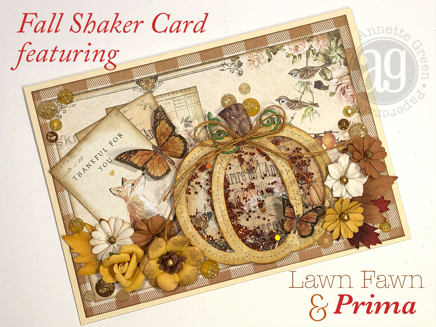 Lawn Fawn & Prima - Lovely Fall Card
