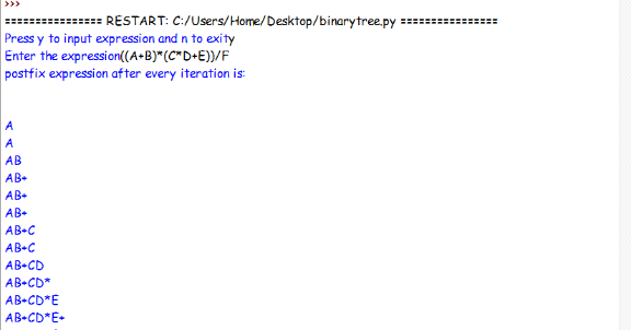 Python Program To Implement Program For A Infix To Postfix Conversion