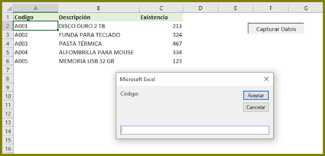 excelymas: Capturar Datos mediante la función InputBox