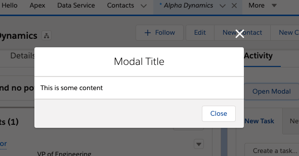 LWC: Modal implementation ~ Hello Salesforce!