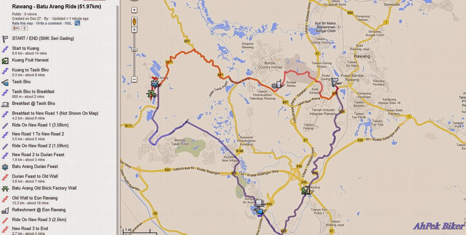 AhPek Biker - Old Dog Rides Again: Selangor : Rawang to Batu Arang Ride