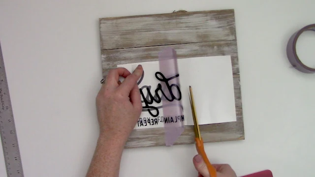 How to Apply Vinyl to Wood Signs With Slats - Silhouette School