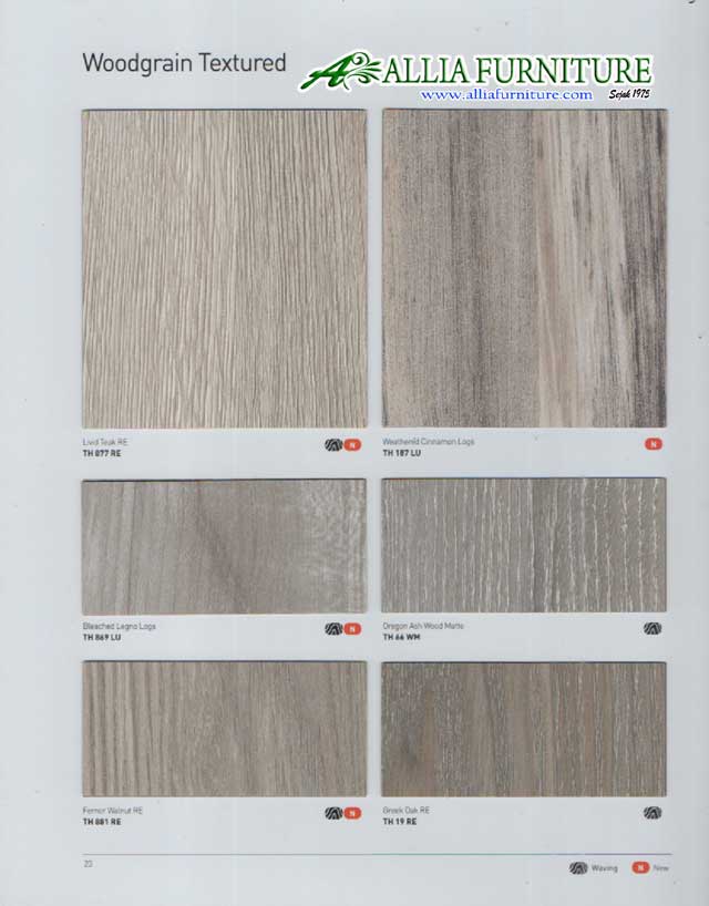 HPL Woodgrain ( motif tekstur kayu ) - Allia Furniture