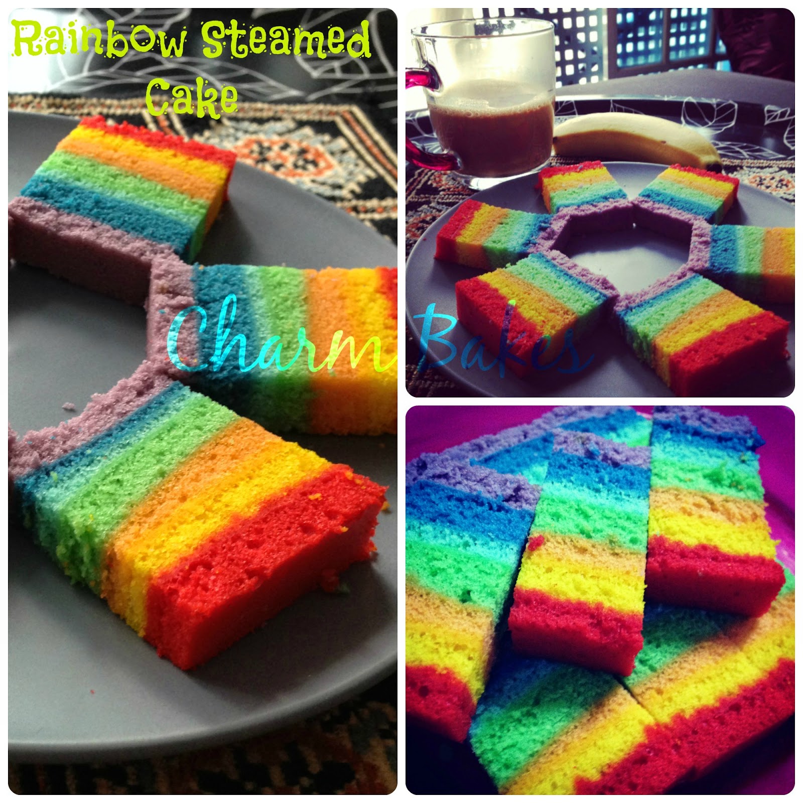Charm Bakes: Rainbow Steamed Cake