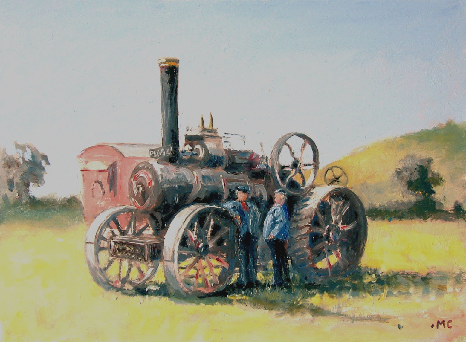 Carmarthen Artist: Painting of a Traction Engine