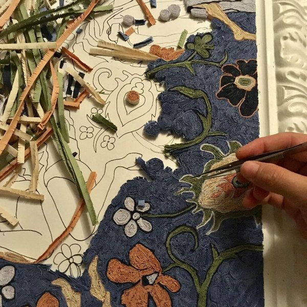 Fascinating Fringed Paper Rugs by Candace Hicks