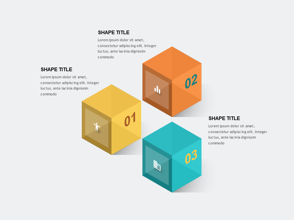 Cube Array Independent PowerPoint Templates - PowerPoint Free