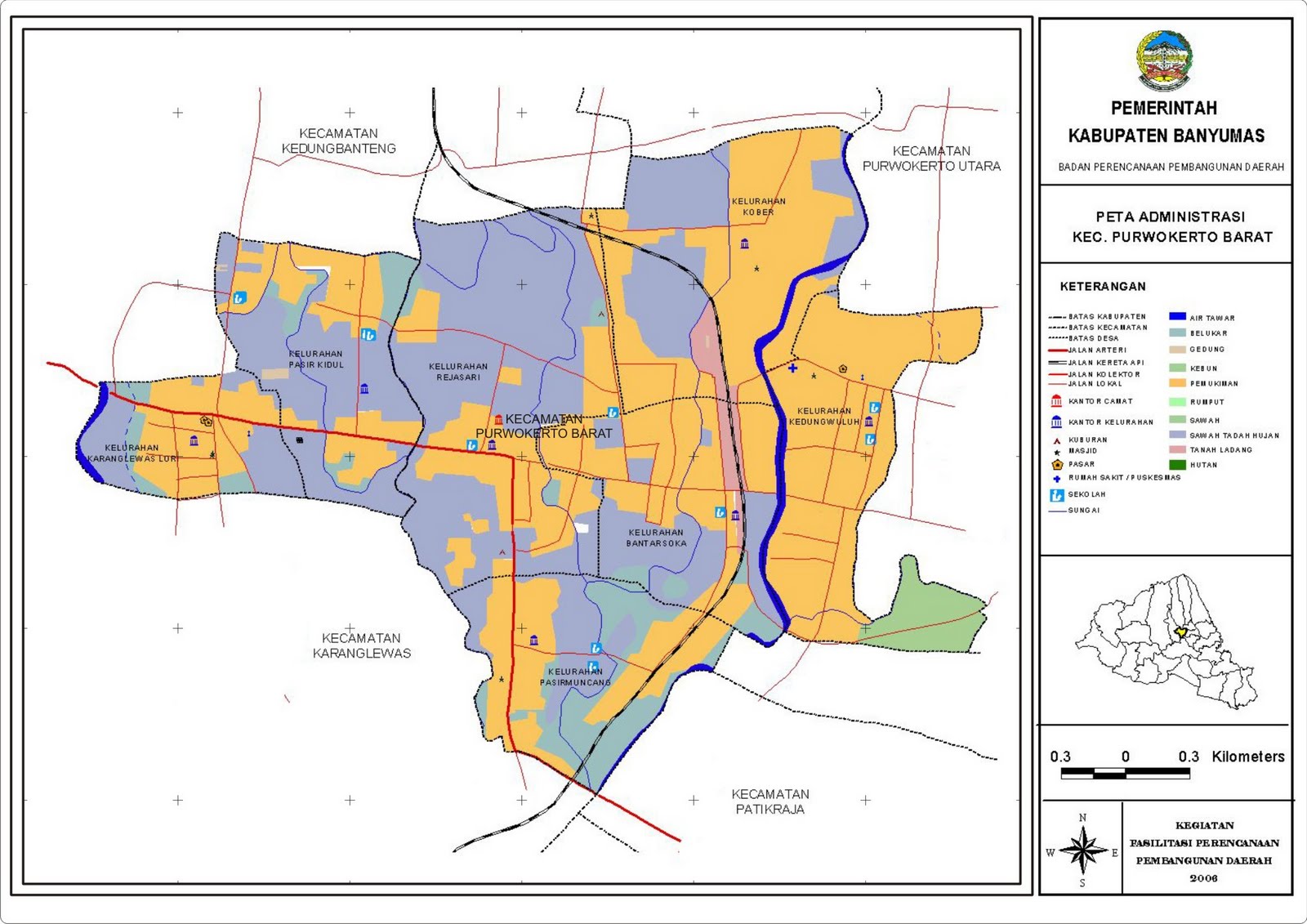 Peta Kecamatan Purwokerto Barat - Patikraja New's