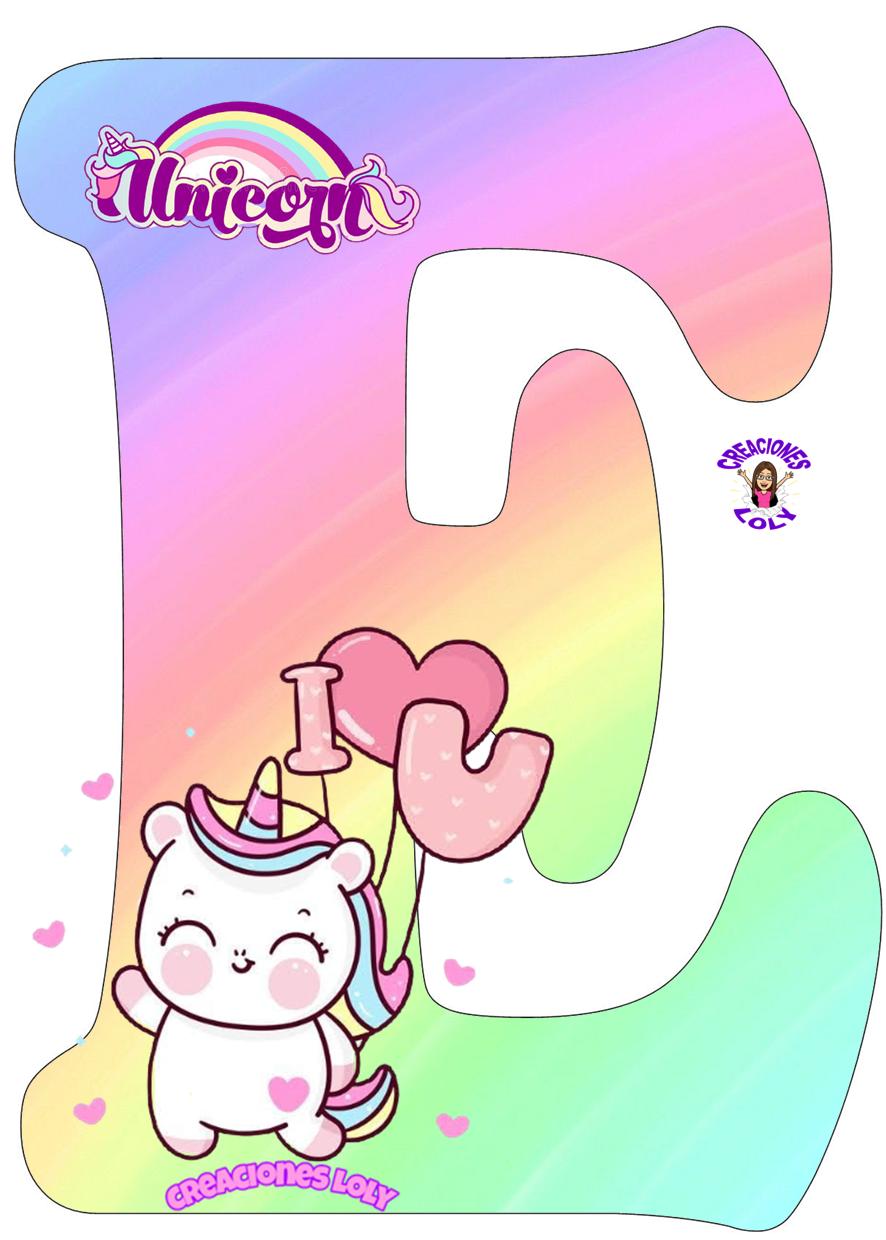 Creaciones Loly: ABECEDARIO UNICORNIO BEBE