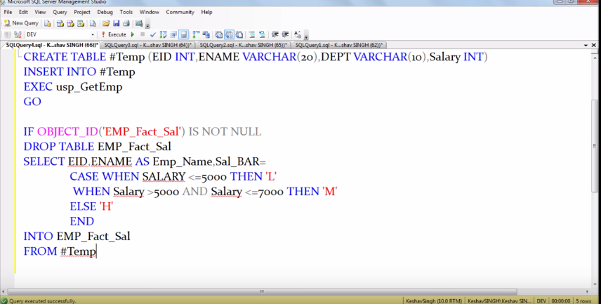 Exploring: SSIS - Using Temp Tables