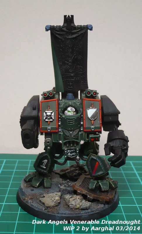 Red Sword - White Wings: Dark Angels Venerable Dreadnought - WiP 3