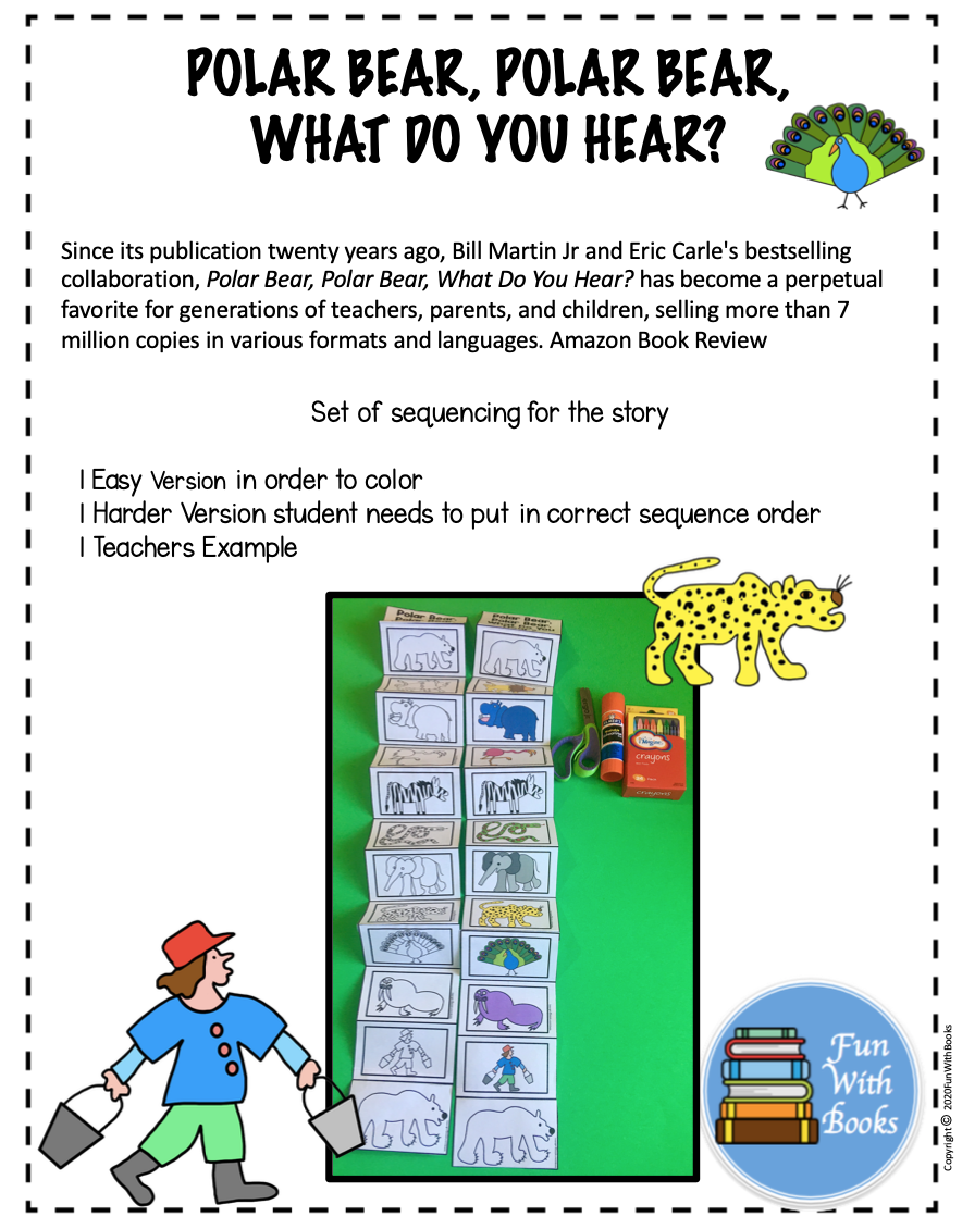 POLAR BEAR, POLAR BEAR, WHAT DO YOU HEAR? SEQUENCING ~ Book Units by Lynn