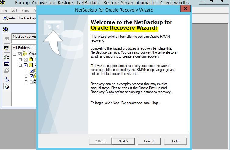 Remote Infrastructure Management: NetBackup - Performing ORACLE ...