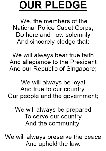 GREENRIDGE SECONDARY SCHOOL NATIONAL POLICE CADET CORPS: NPCC Pledge