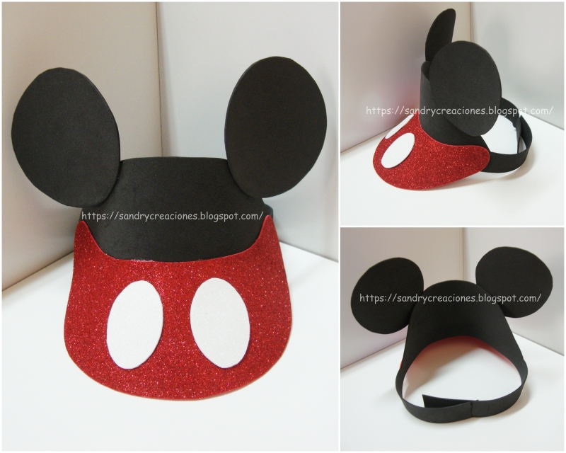 SanDryCreaciones: Viseras de Mickey y Minnie en Goma Eva para Niños