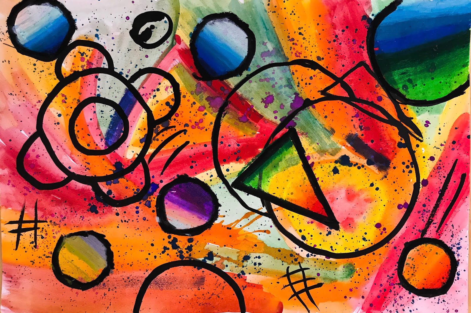 Paintbrush Rocket: 5th Grade Studio Art - Kandinsky inspired Abstracts!