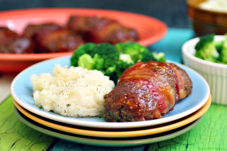 Hungry Harps: Bacon-Wrapped Maple & Brown Sugar Mini Meatloaves
