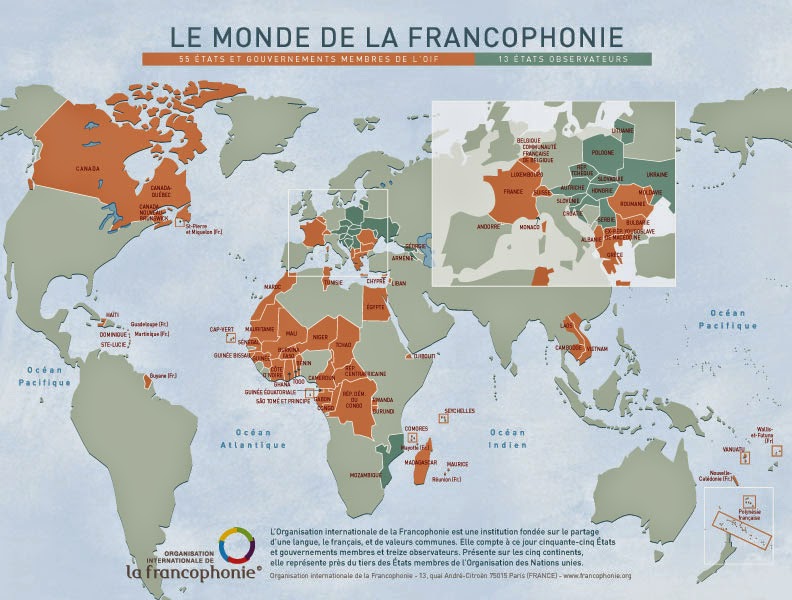 CURIOSIDADES GEOGRÁFICAS 3º C 14/15: Países francófonos
