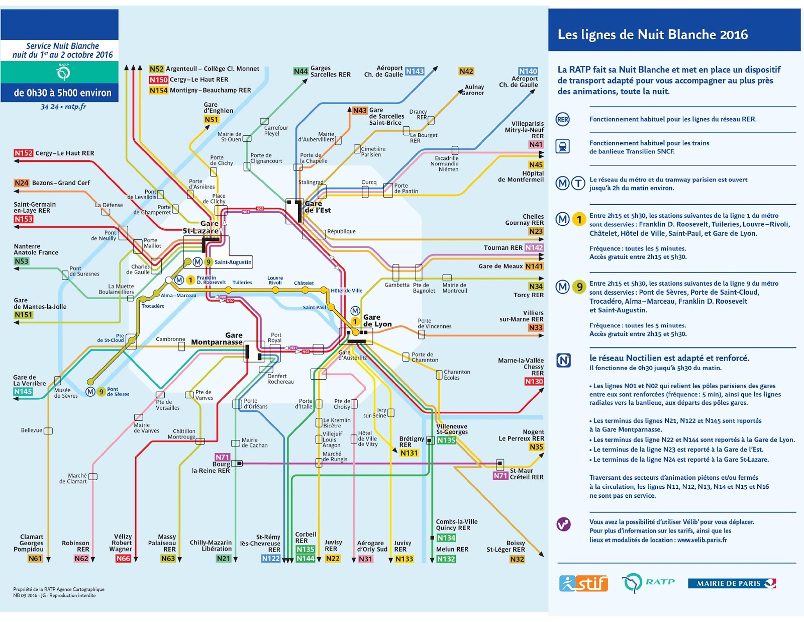 La RATP organise son réseau de transports autour de la Nuit Blanche ...