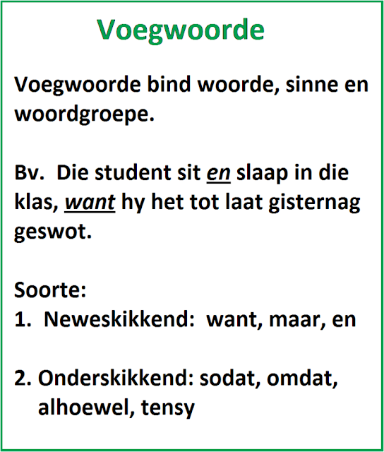 Woordsoorte: Voegwoorde