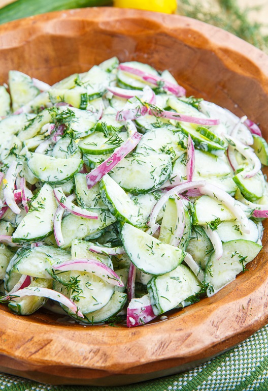 CREAMY DILLED CUCUMBER SALAD #TASTY #HEALTHYFOOD - Media Food and ...